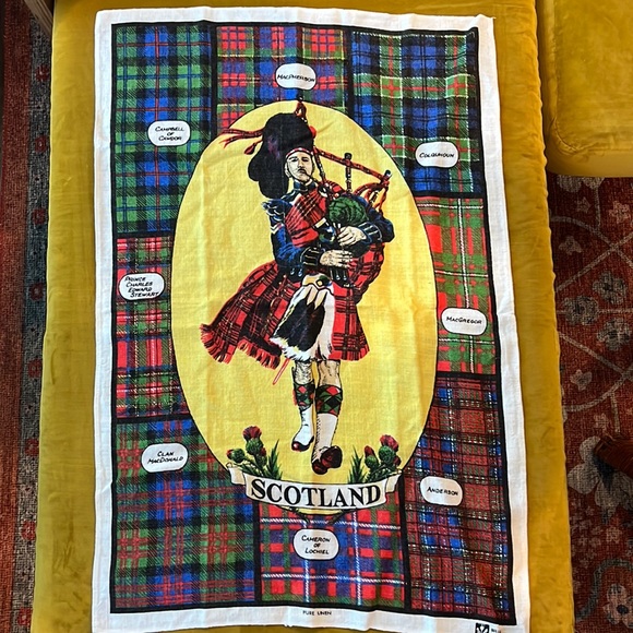 Kitchen | Vintage Scotland Clans Tea Towel | Poshmark